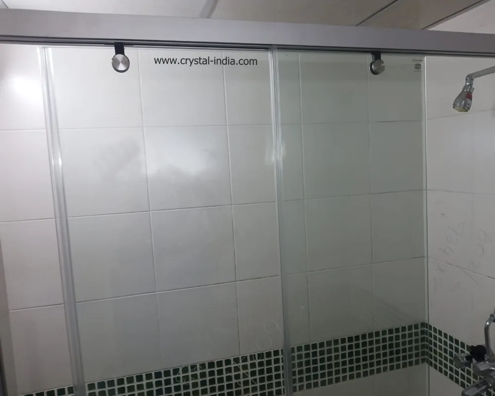 Bathroom Shower Sliding Glass Partition Aluminum Top Rail System SL-44 – Crystal-India