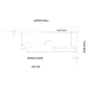 Ozone Top patch For Glass Door OPF-2-E - Crystal-India