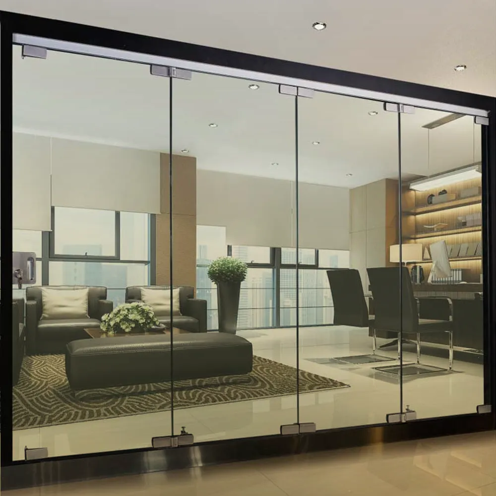 Glass Sliding Folding Door 4 Panels to One Side – Crystal-India